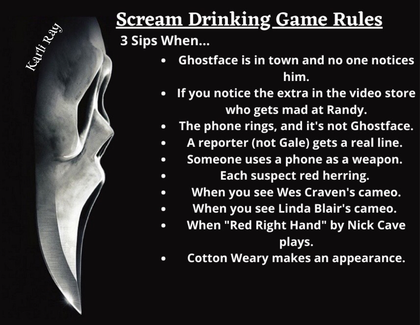 10 Horror Drinks And Horror Drinking Games! | Karli Ray's Blog
