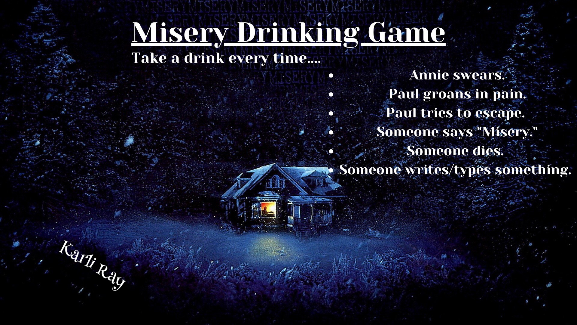 10 Horror Drinks And Horror Drinking Games! | Karli Ray's Blog