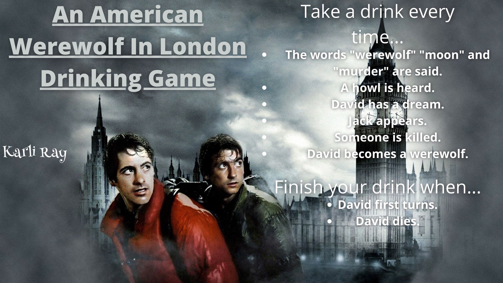 10 Horror Drinks And Horror Drinking Games! | Karli Ray's Blog